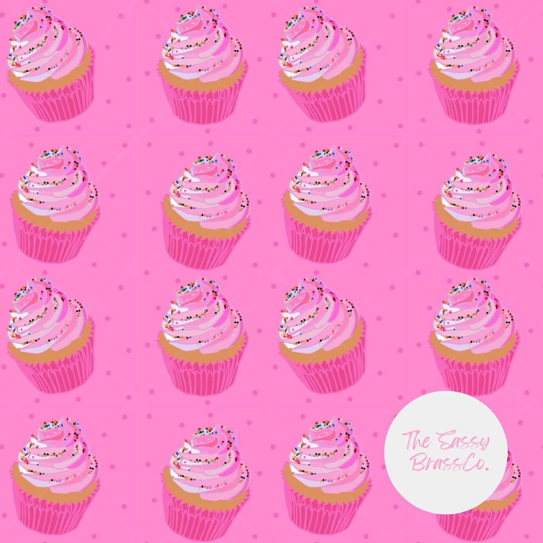 Cupcakes Pattern, Repeating Pattern, Floral Pattern, Seamless, Pink ...
