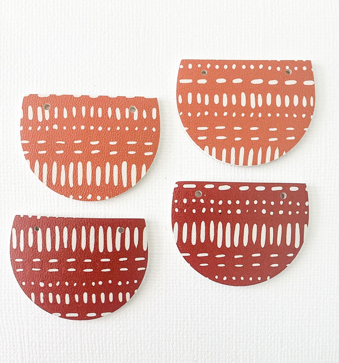 Terracotta Leather Findings Faux Leather Findings Double Sided Leather ...