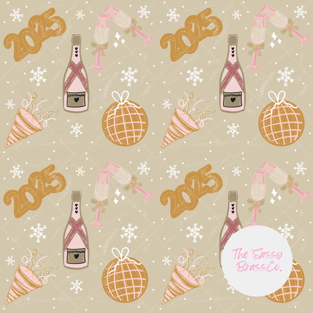 New Year 2025 Pattern, New Years Pattern, Seamless Pattern, Repeating ...