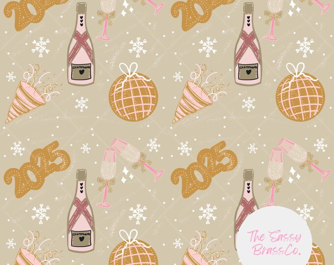 New Year 2025 Pattern, New Years Pattern, Seamless Pattern, Repeating ...