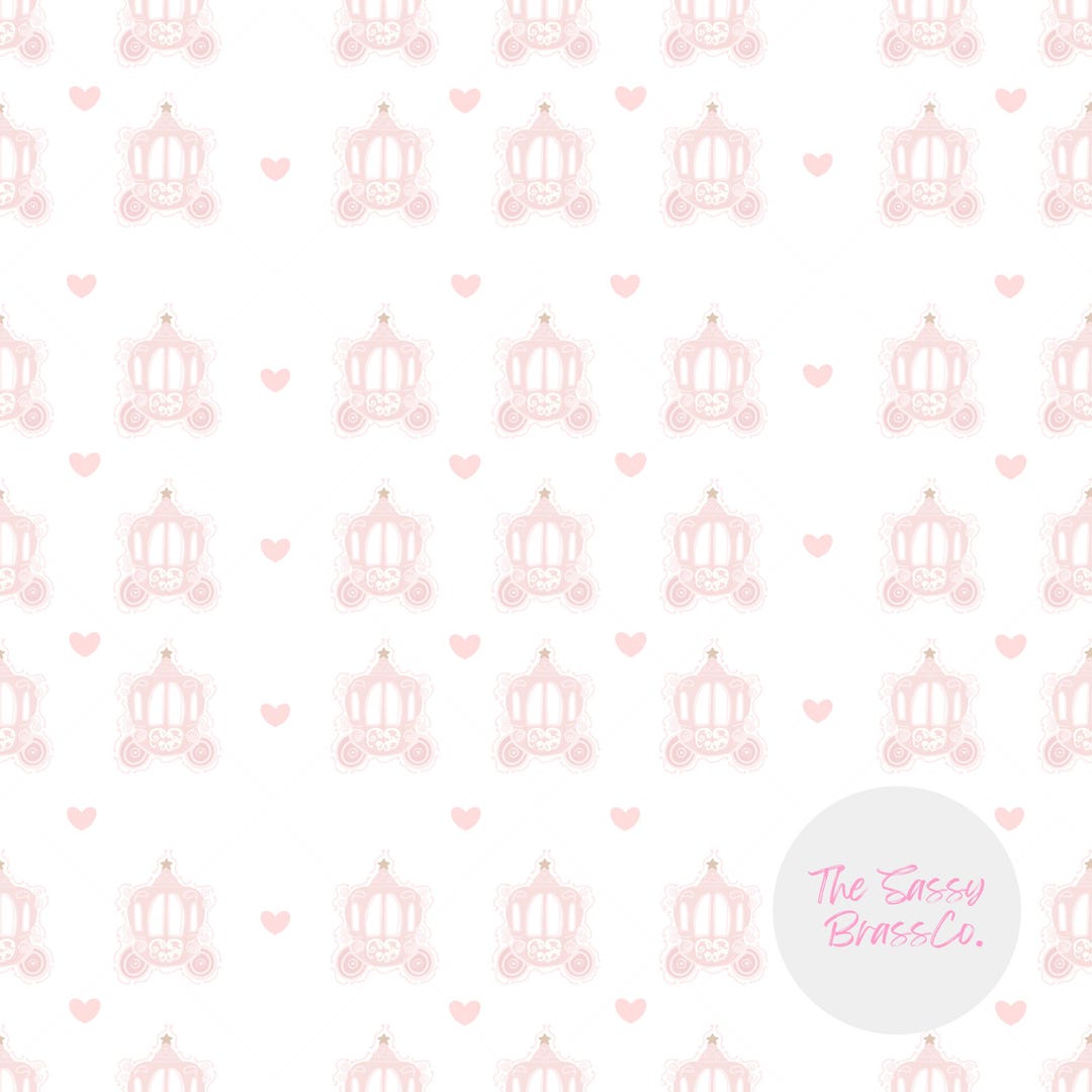 Princess Carriage Seamless Pattern, Seamless Pattern, Repeating Pattern ...