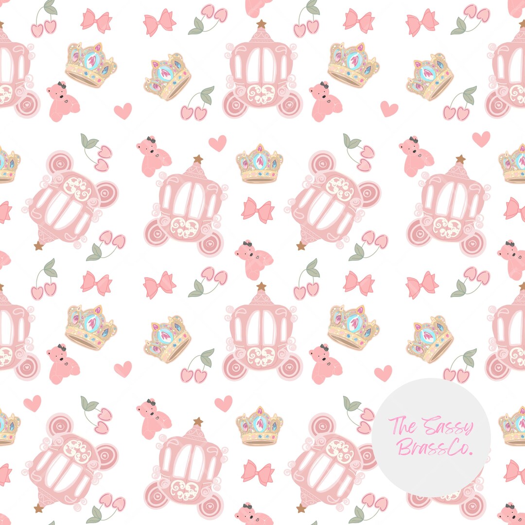 Princess Seamless Pattern, Seamless Pattern, Repeating Pattern, - Etsy