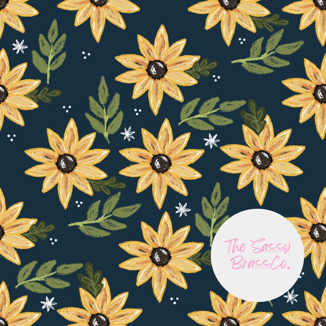 Sunflower Floral Pattern, Seamless Pattern, Repeating Pattern, Floral ...
