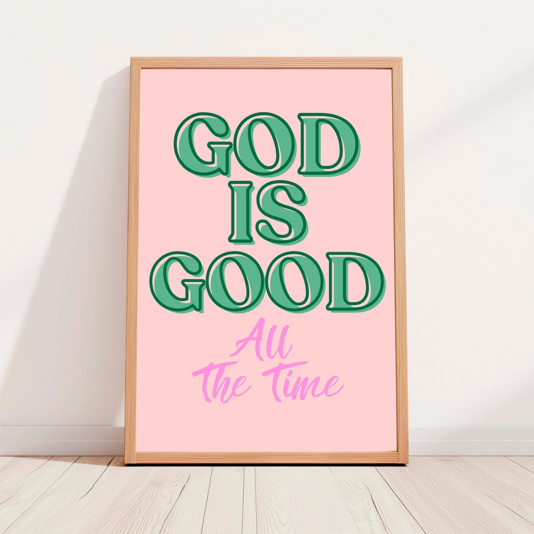 God is Good Poster, Inspirational Poster, Christian Wall Art, Christian ...