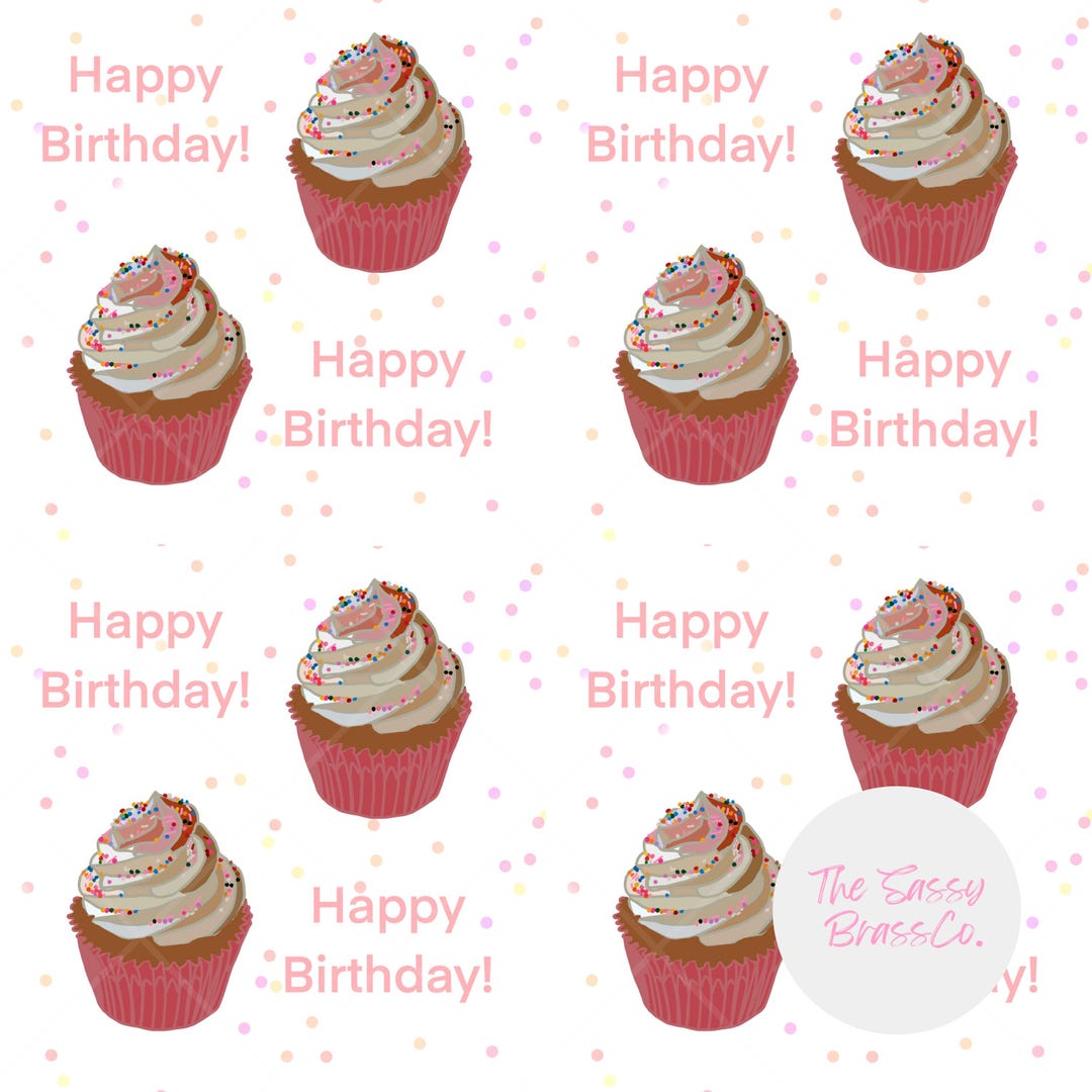 Cupcakes Pattern, Repeating Pattern, Floral Pattern, Seamless, Pink ...