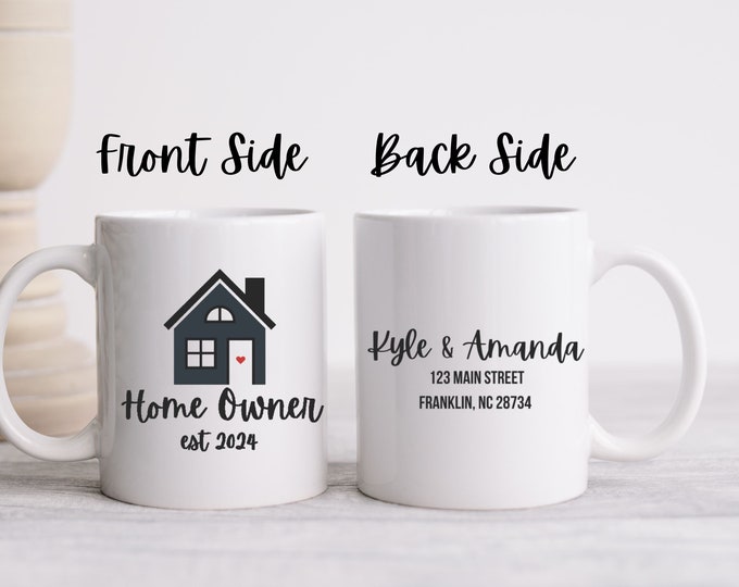 New Home Gift, Personalized New Home Mug, New Home Gift Basket, New ...