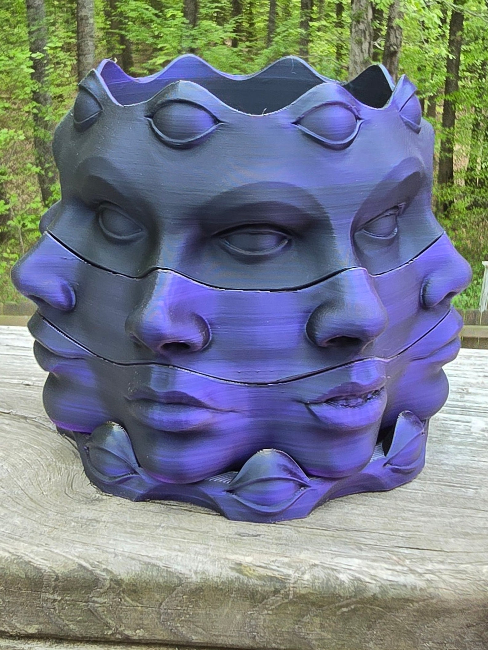 Multi Faced Vase and Fidget With Base - Etsy