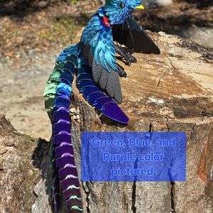Articulated Quetzal Bird 3d Printed Fidget Friend - Etsy