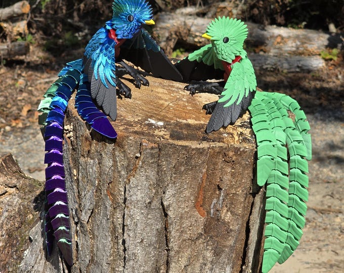 Alebrije Exotic Quetzal Bird Wood Carving by Roberto and Esperanza ...