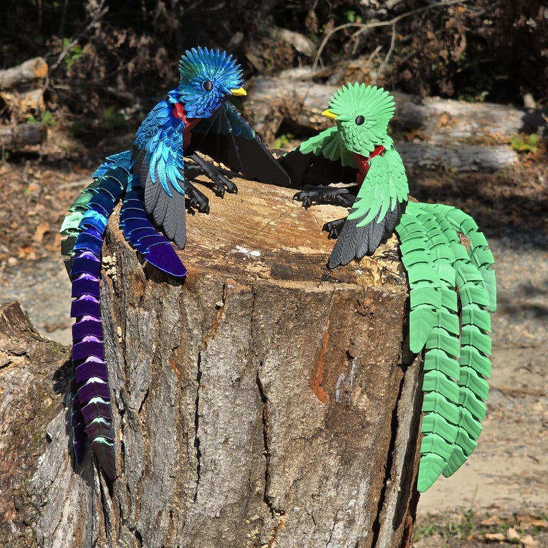 Silver Articulated Bird - Etsy