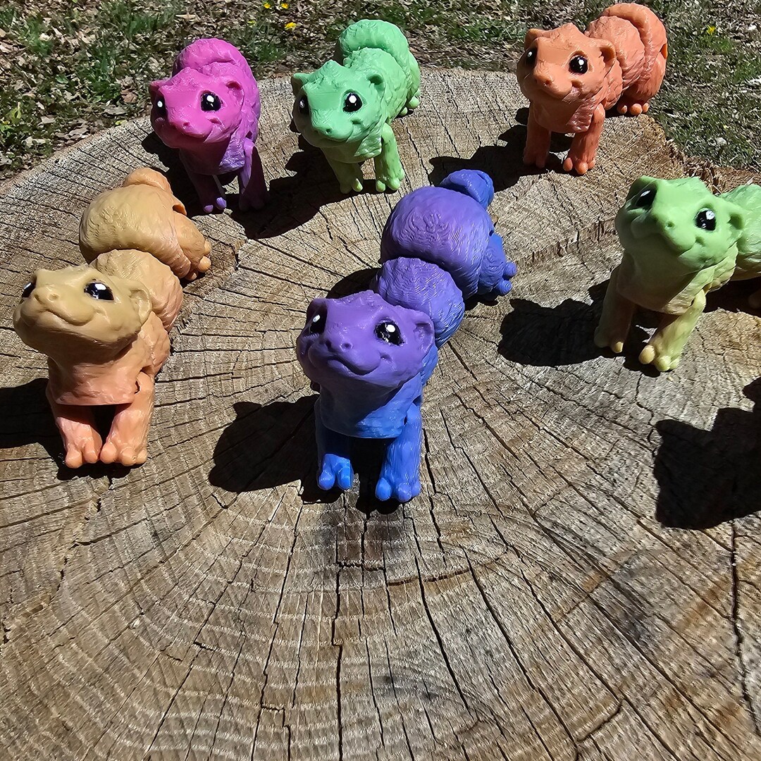 Articulated Mini Ferret Fidget Toy 3d Printed Friend - Etsy
