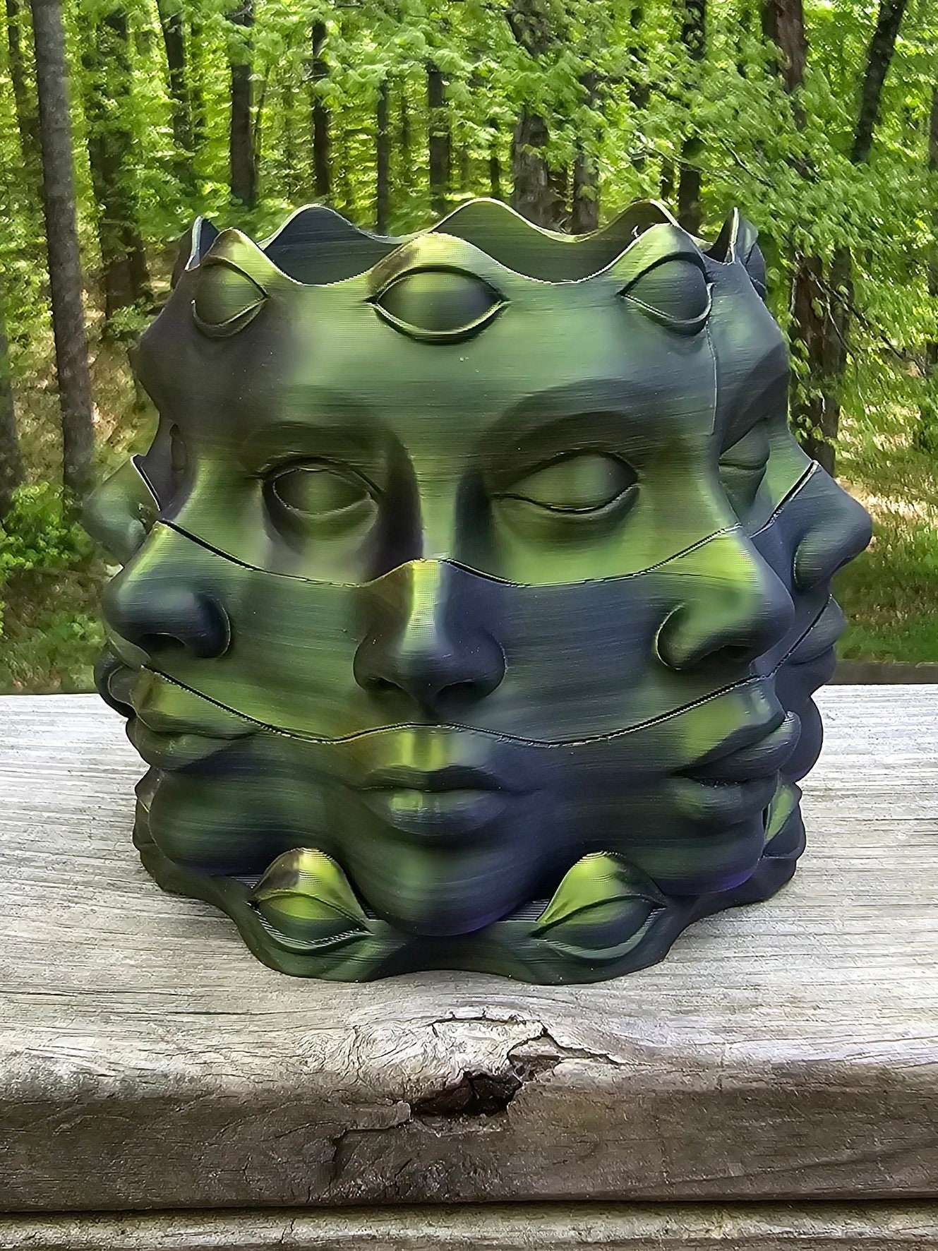 Multi Faced Vase and Fidget With Base - Etsy