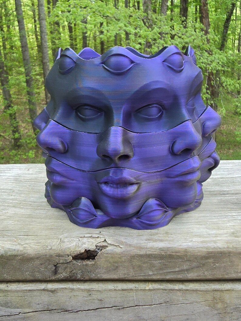 Multi Faced Vase and Fidget With Base - Etsy