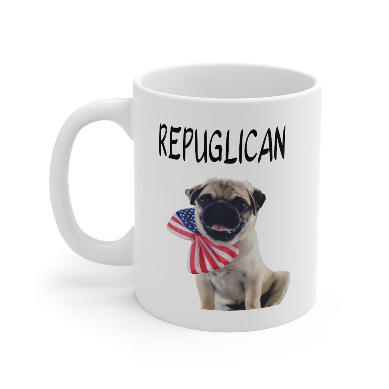 Pug, Repuglican, Pug Mug, Pug Father, Funny Dog Mug, Funny Mugs, Gag ...