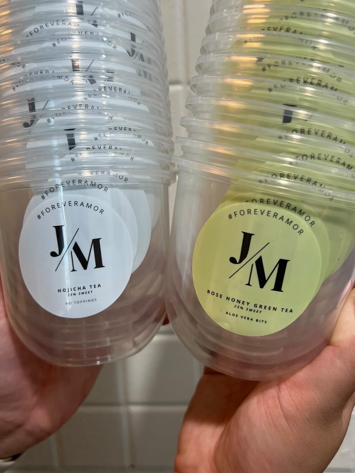 Wedding/event Boba/drink Cup Sticker Template 2x2 Circle CANVA - Etsy