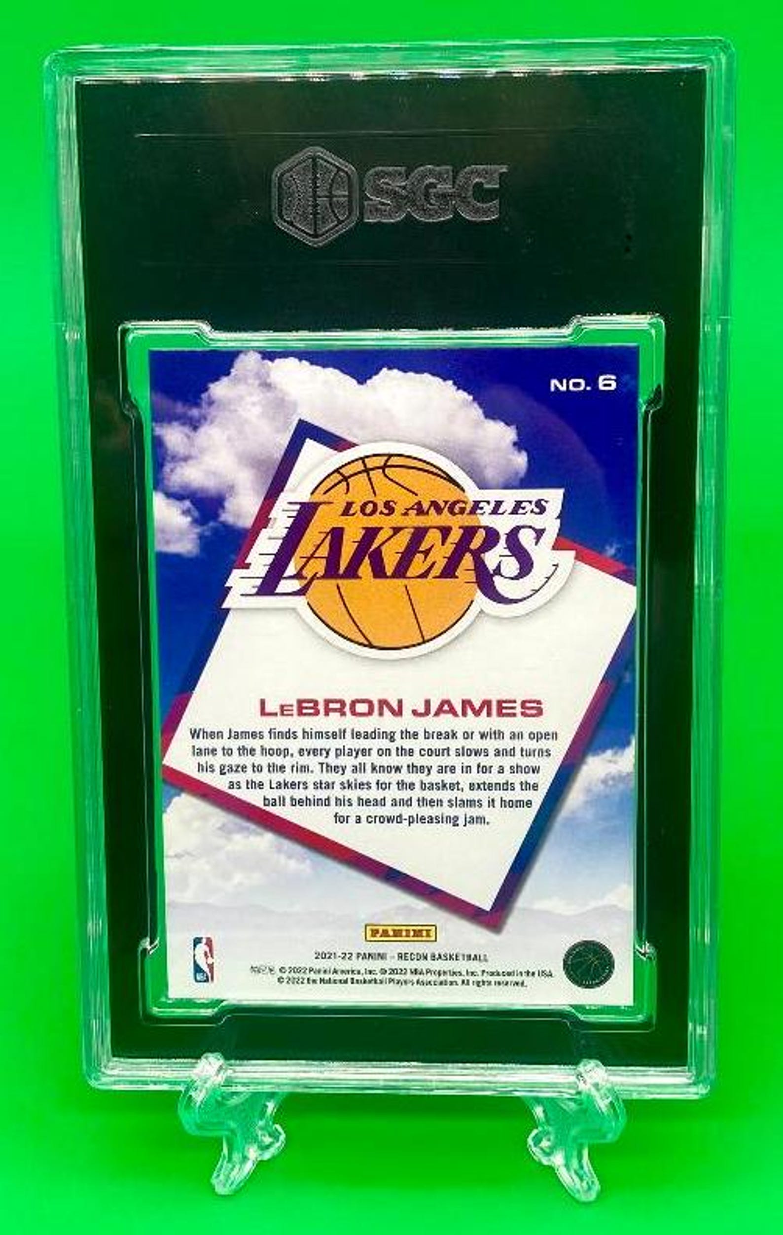 Graded Lebron James NBA Basketball Card SGC 10 Gem Mint 20panini Recon ...