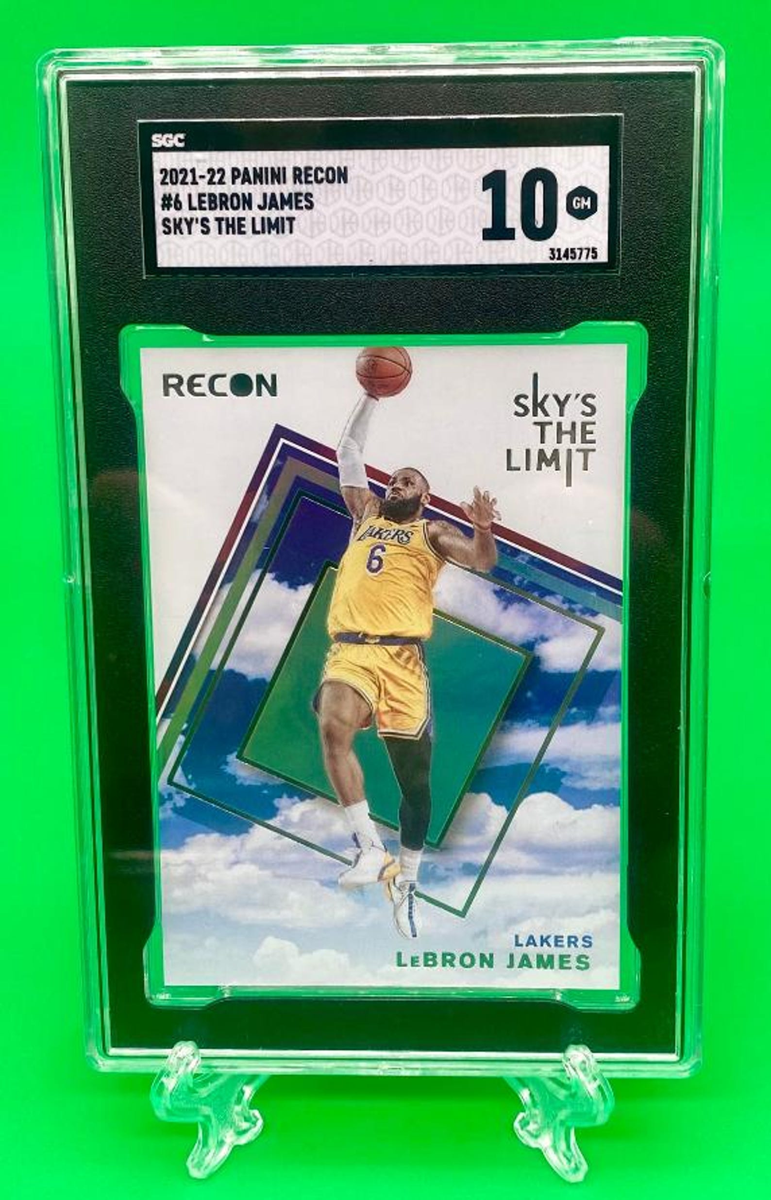 Graded Lebron James NBA Basketball Card SGC 10 Gem Mint 20panini Recon ...