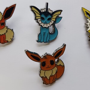 Pokémon/pokemon Gen 1 Eevee & Evolutions Enamel Pins Eevee/flareon ...