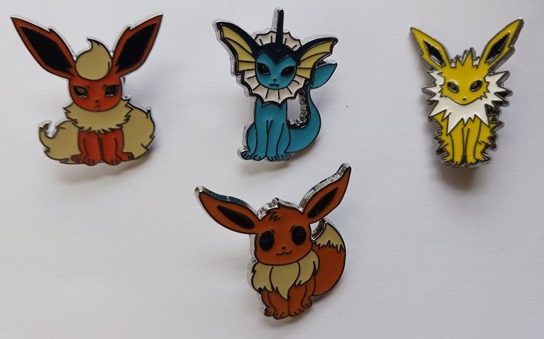 Pokémon/pokemon Gen 1 Eevee & Evolutions Enamel Pins Eevee/flareon ...