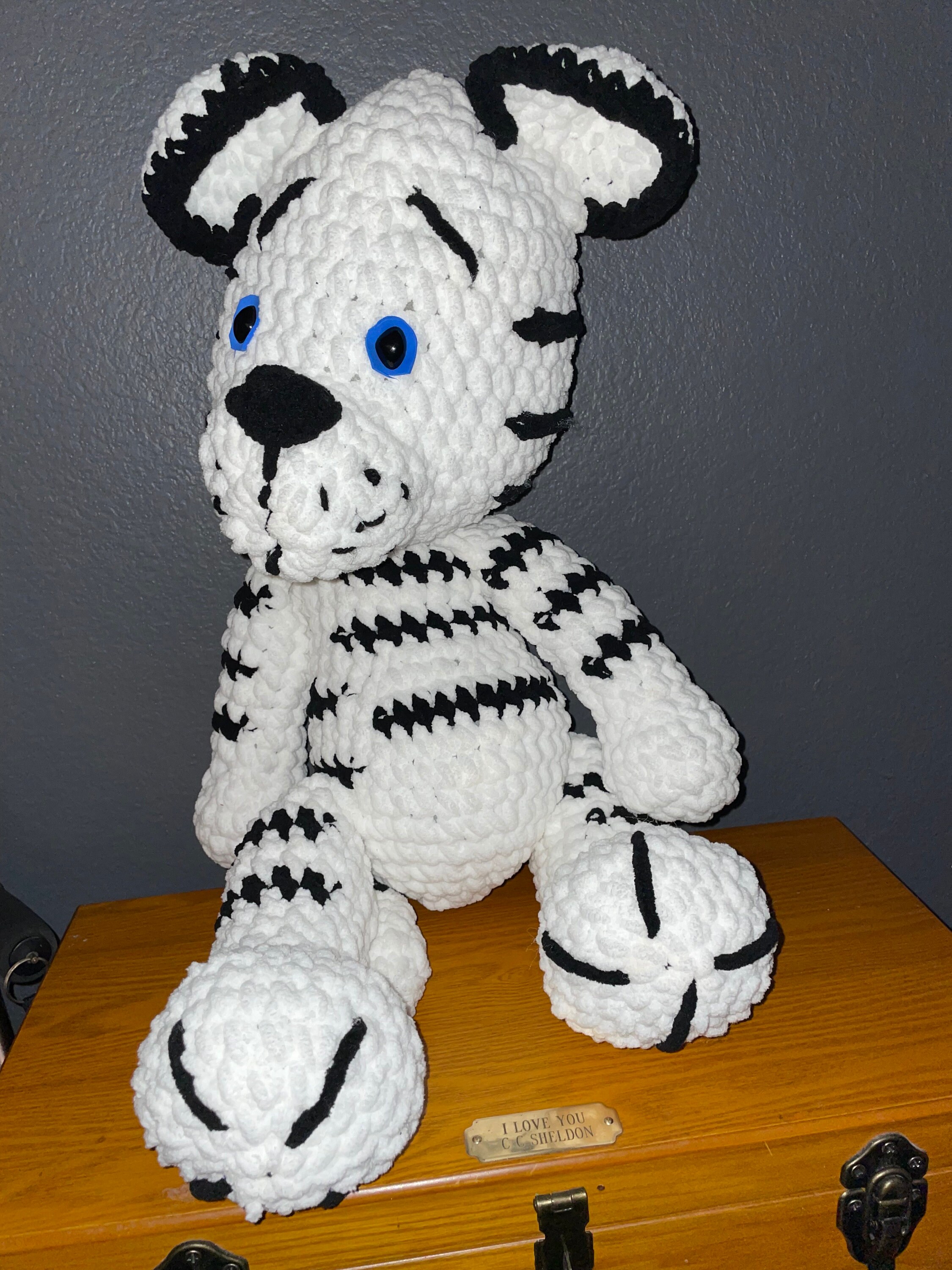 Stuffed White Tiger - Etsy