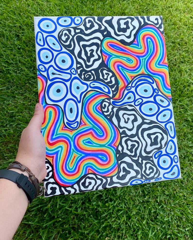 Abstract Evil Eye - Large Canvas Painting - Etsy
