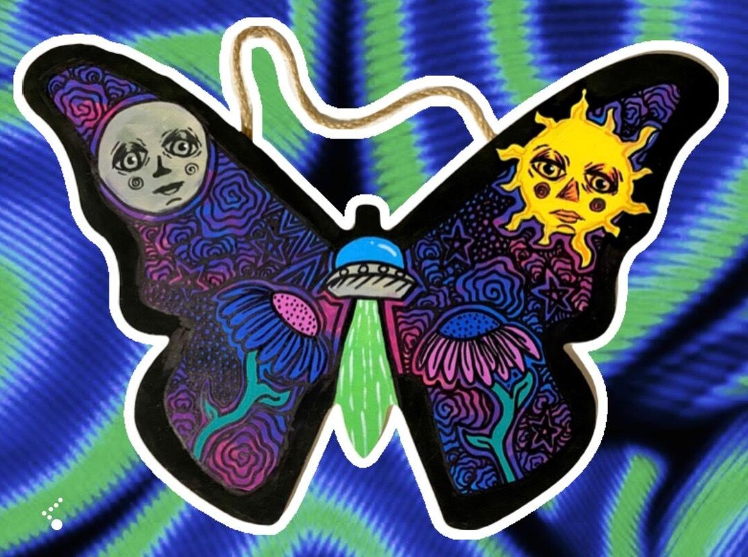 A Butterfly Flaps It's Wings... - Large Canvas Painting - Etsy