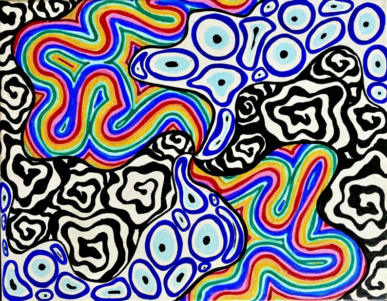 Abstract Evil Eye - Large Canvas Painting - Etsy