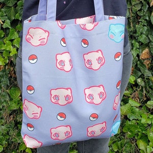 Mew Pokemon Tote Bag Kawaii Cute Anime Video Game Bag - Etsy