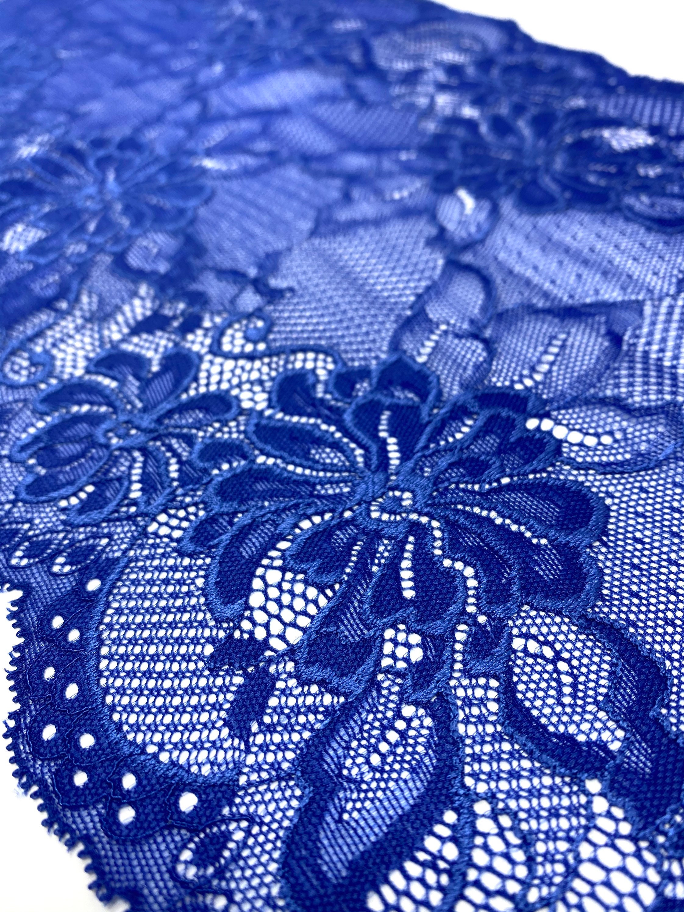 Cobalt Royal Blue Floral Embroidery 3D Lace Trim by the Yard - Etsy UK