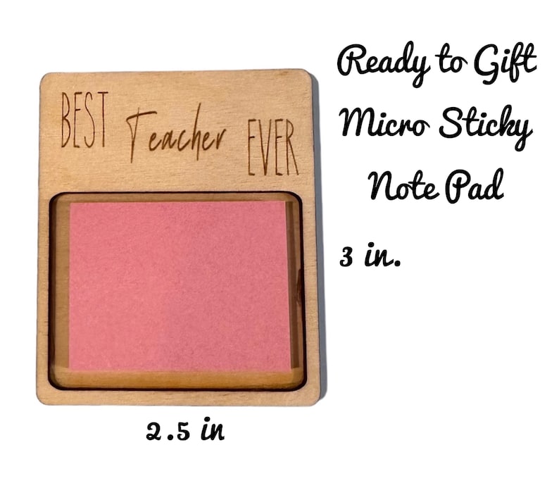 MICRO Minimalist Teacher Sticky Note Pad Teacher - Etsy