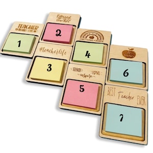 MICRO Minimalist Teacher Sticky Note Pad Teacher Appreciation Gift End ...