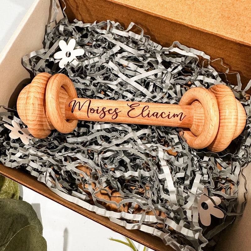 Wooden Baby Rattle - Etsy