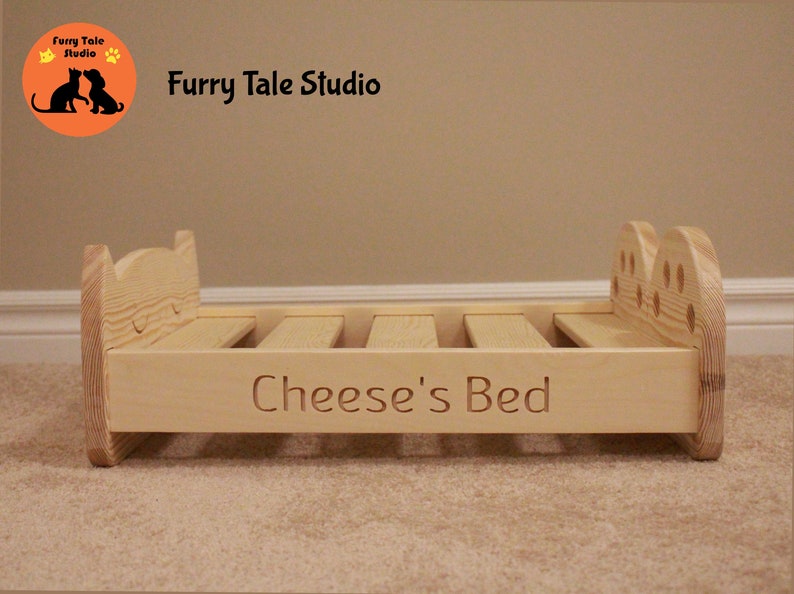 Custom Solid Wood Cat Bed / Cute Cat Furniture / Pet Furniture ...