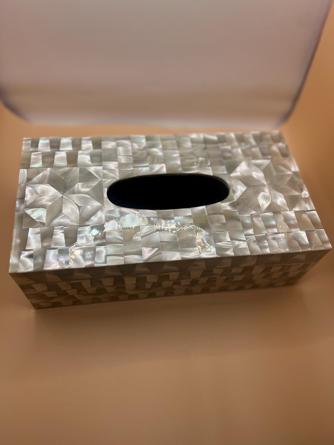 Handmade Mother of Pearl Tissue Box Holder Decorative, Non-slip ...