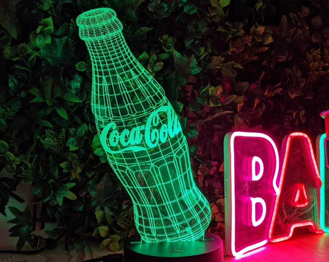 Coca Cola, Led Light Perfect for Mancave or Home Bar - Etsy