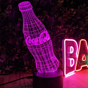 Coca Cola, Led Light Perfect for Mancave or Home Bar - Etsy UK
