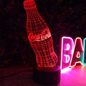 Coca Cola, Led Light Perfect for Mancave or Home Bar - Etsy UK