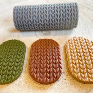 Polymer Clay Knit Texture Roller | Polymer Clay Patterns | Knit Texture | Polymer Clay Knitting ...
