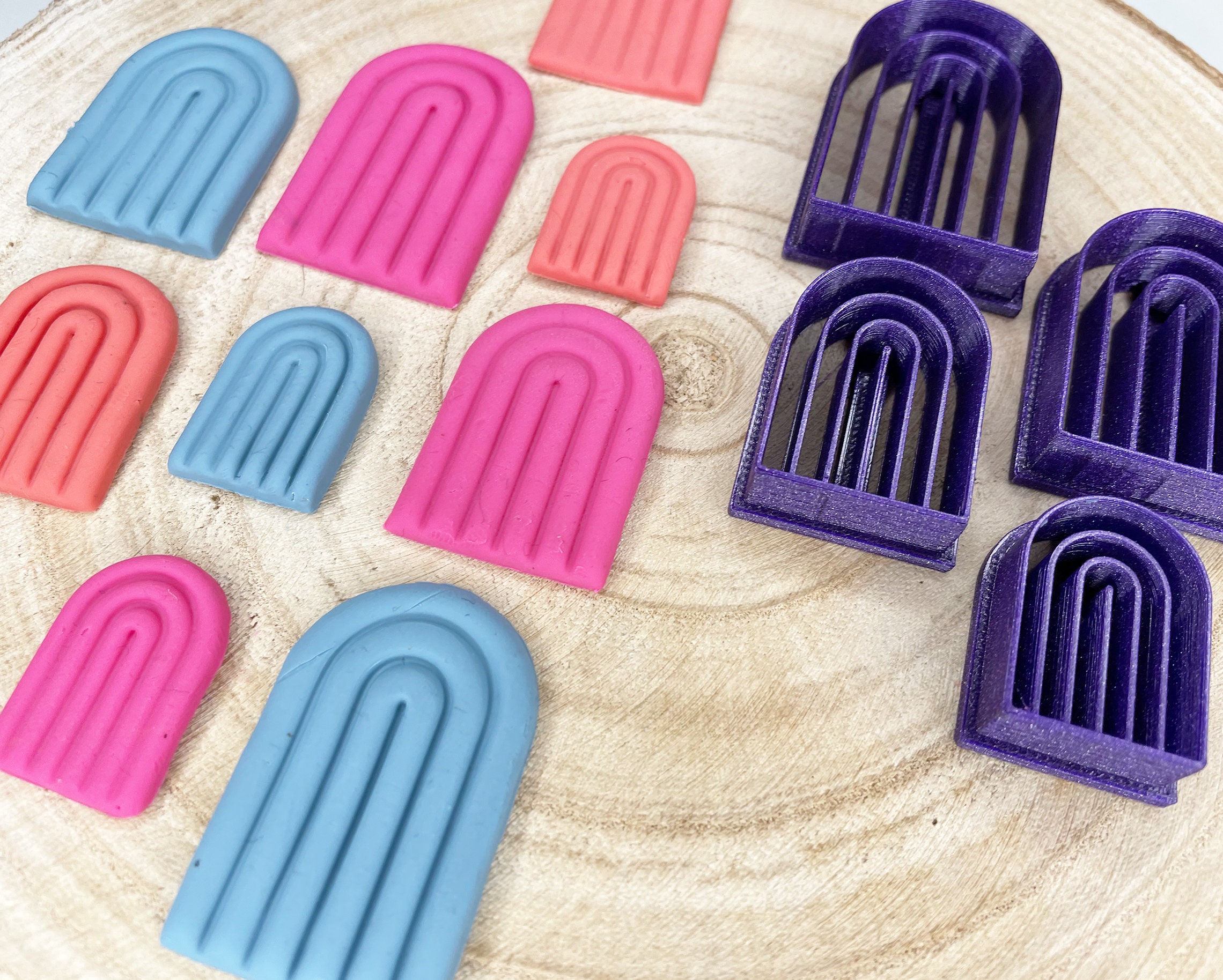 Rainbow Arch clay cutters Polymer clay shape cutter stamp | Etsy