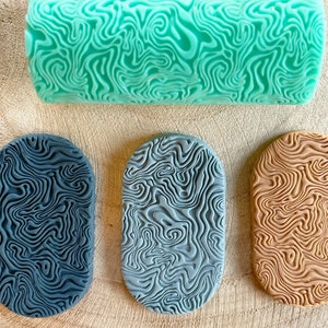 Polymer Clay Wavy Texture Roller Polymer Clay Patterns Waves Texture Polymer Clay Paint Pattern ...