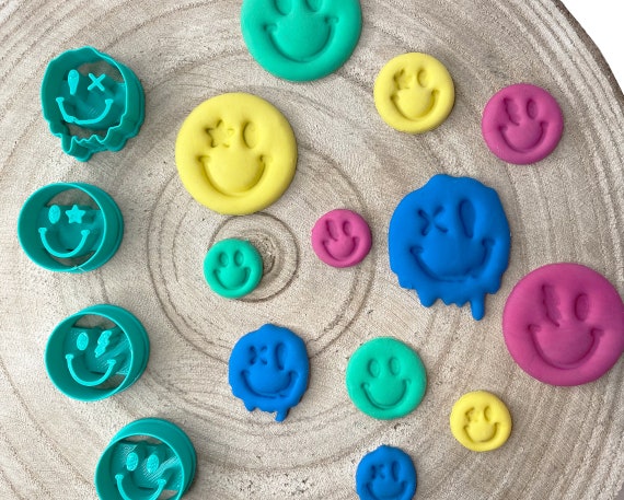 Smiley Face Polymer Clay Cutters Emoji Clay Cutters - Etsy