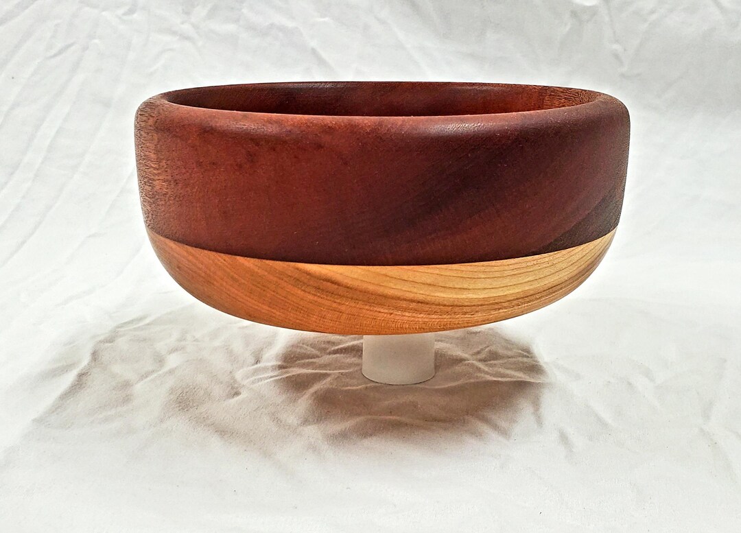 Cherry/ African Sapele Wood Bowl - Etsy