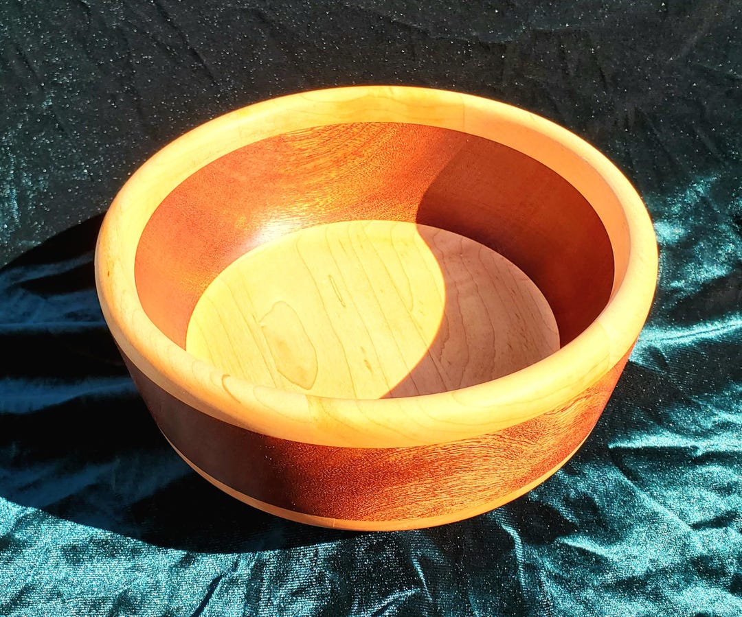 Maple and African Sapele Bowl - Etsy