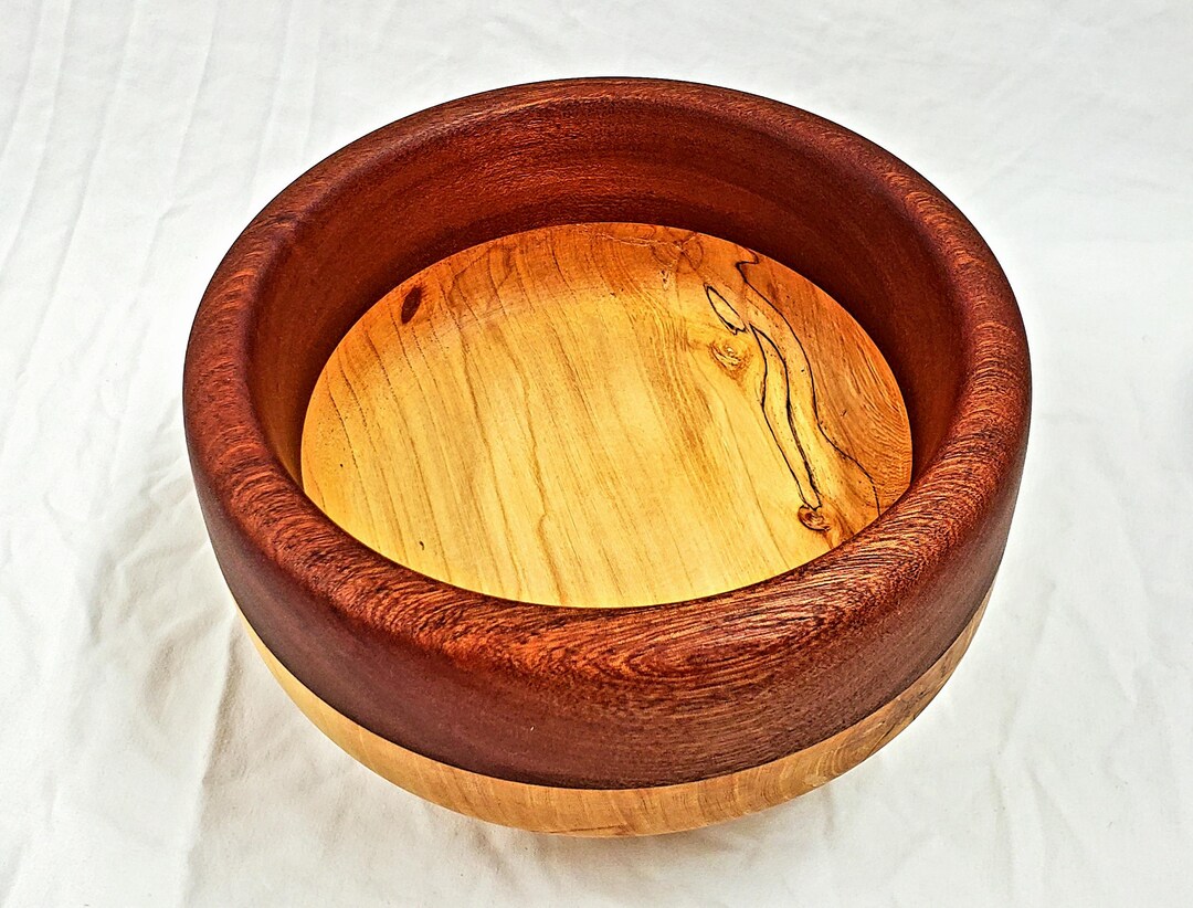 Spalted Hackberry/ African Sapele Wood Bowl - Etsy