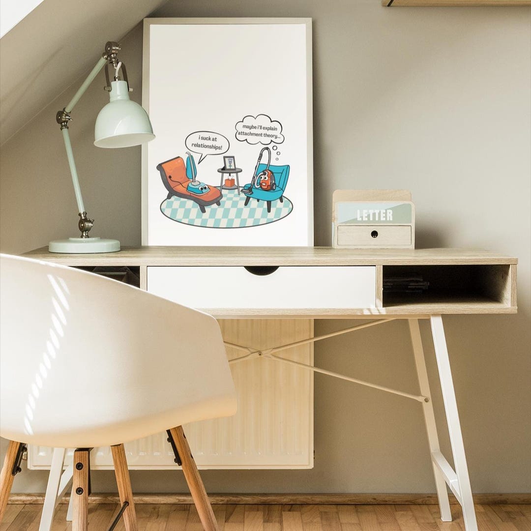 Funny Attachment Theory Wall Art, Printable Therapist Office Decor ...