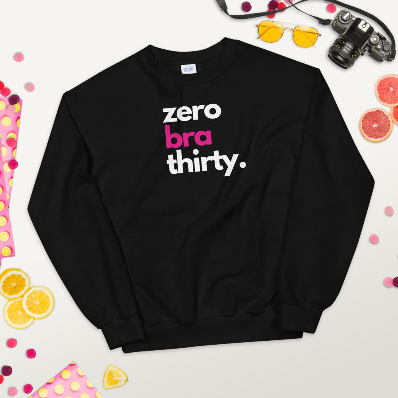 Zero Bra Thirty Crew Neck Sweatshirt No Bra Gifts for Her - Etsy