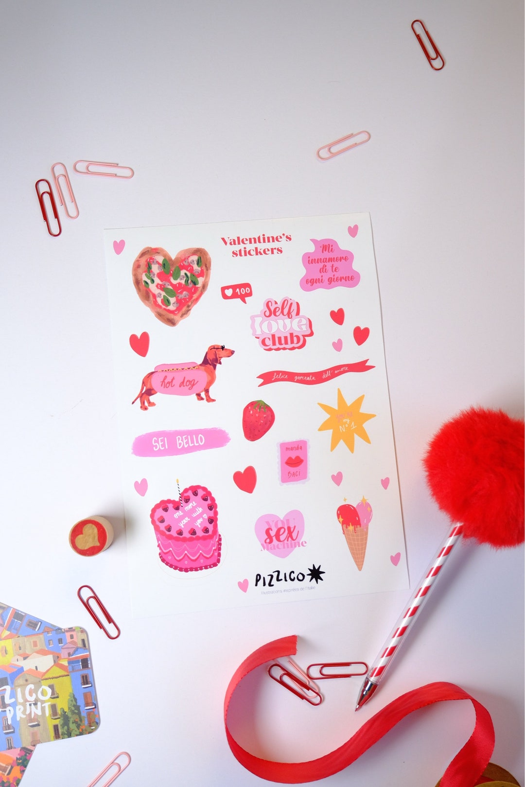 Valentine's Day Sticker Sheet - Etsy