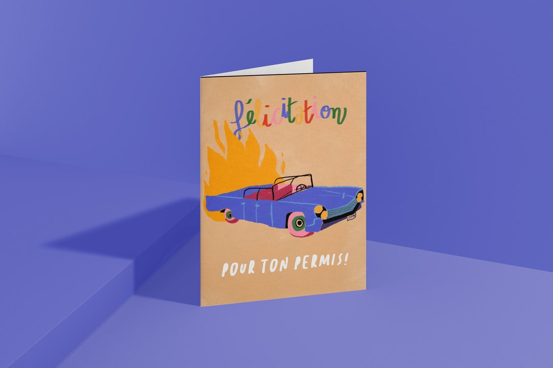 Congratulations on Your Car License, Postcard - Etsy