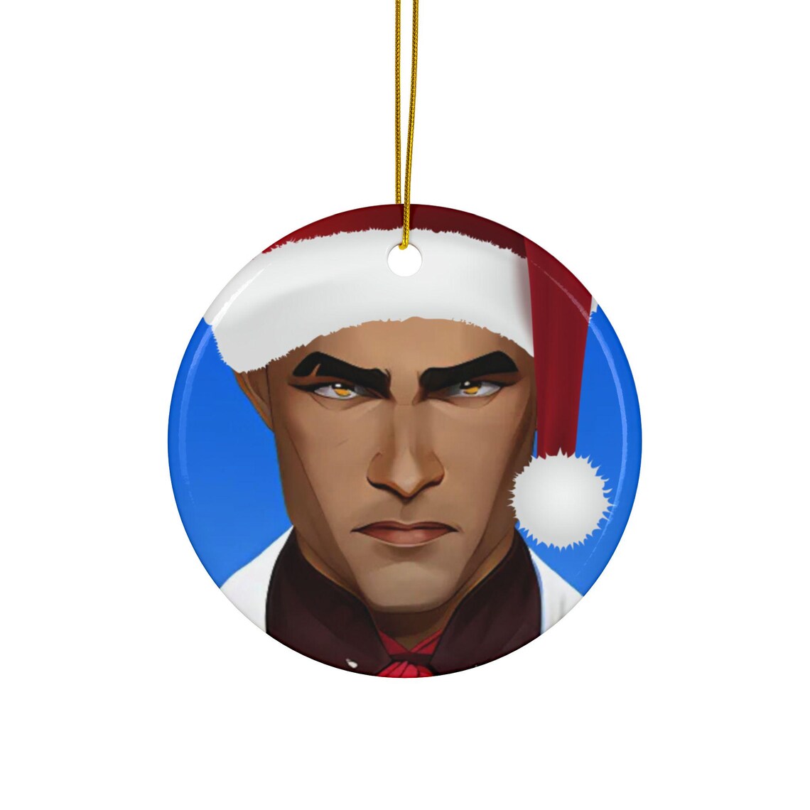 Santa Jayce Arcane Decorative Ceramic Ornaments, Double-sided, Holiday ...