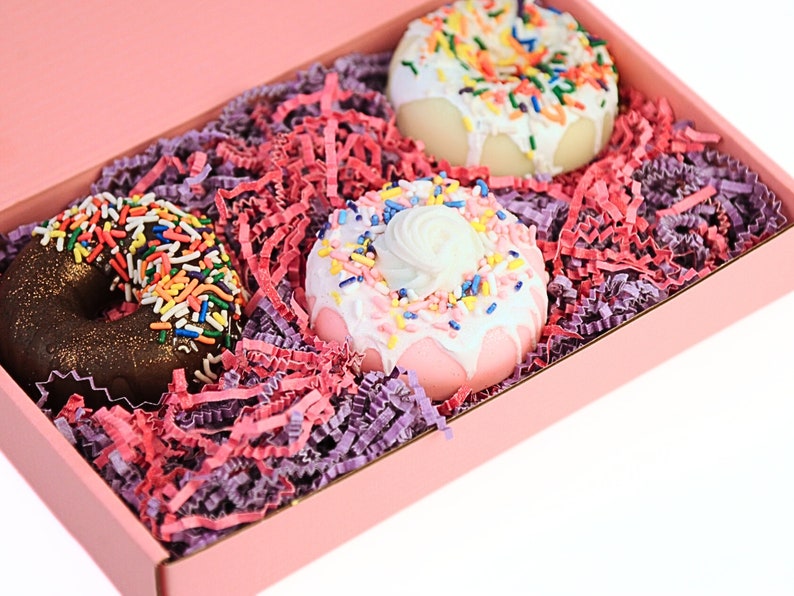 Sprinkled Donut Soap Trio Gift Set: Vegan Novelty Soap - Etsy